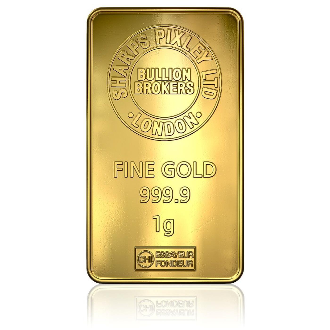 1g Gold Bar - Sharps Pixley