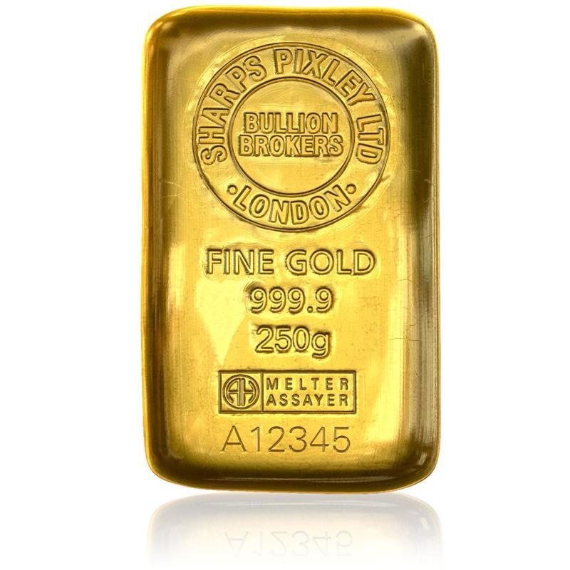 100g Cast Gold Bar - Sharps Pixley